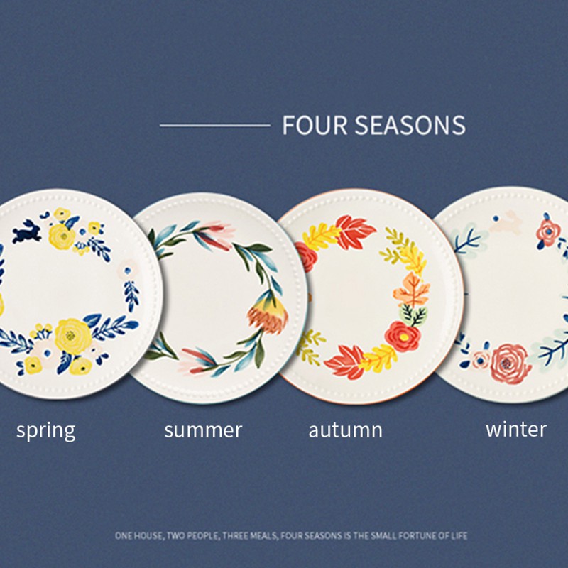 Four Seasons Ceramic Beads Sideboard Home Western Flat Plate ...