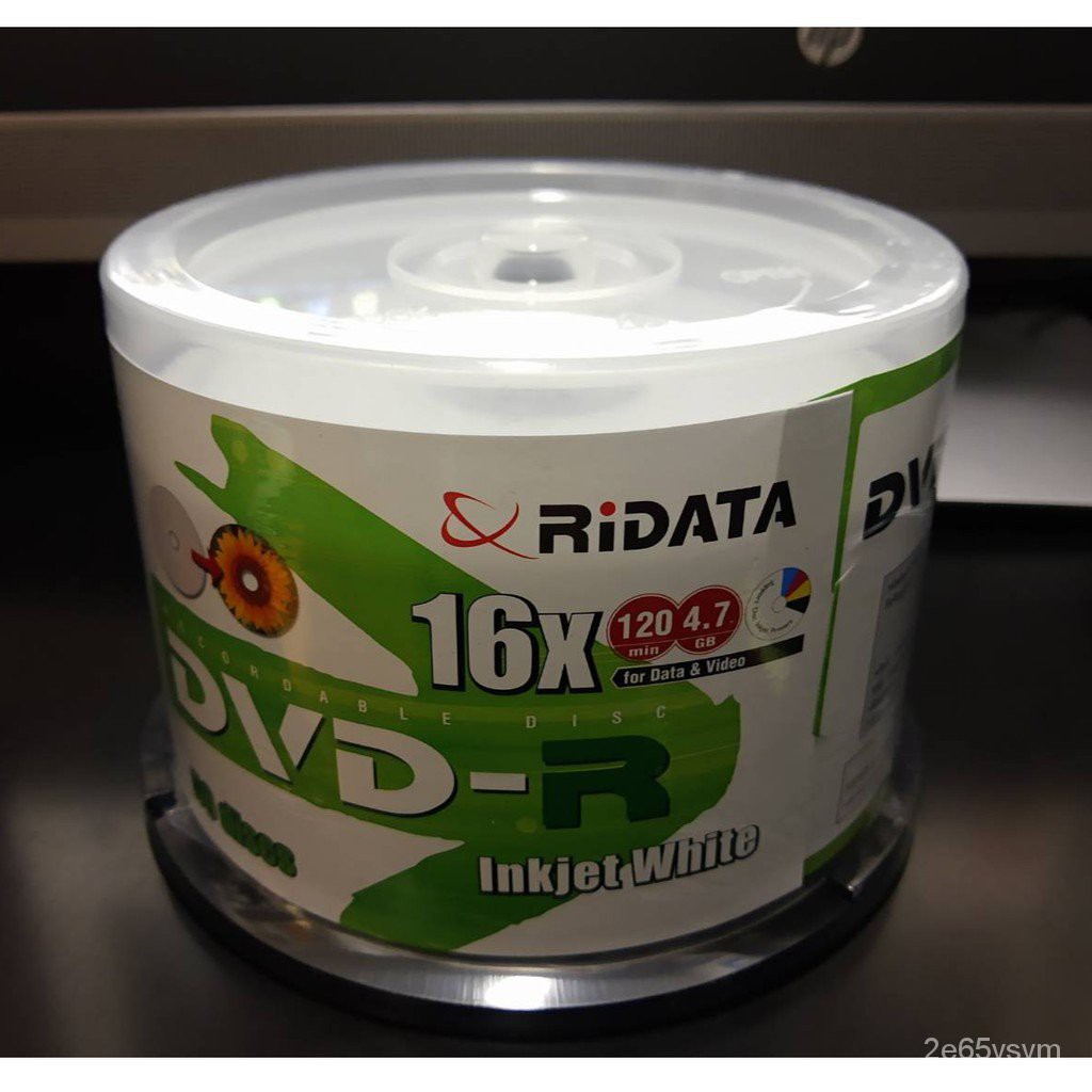 DVD-R ปริ้น Ridata 16X 4.7GB 50pcs.(หน้าขาวปริ้นออกมาสวยแน่นอนนจร้าาา ...