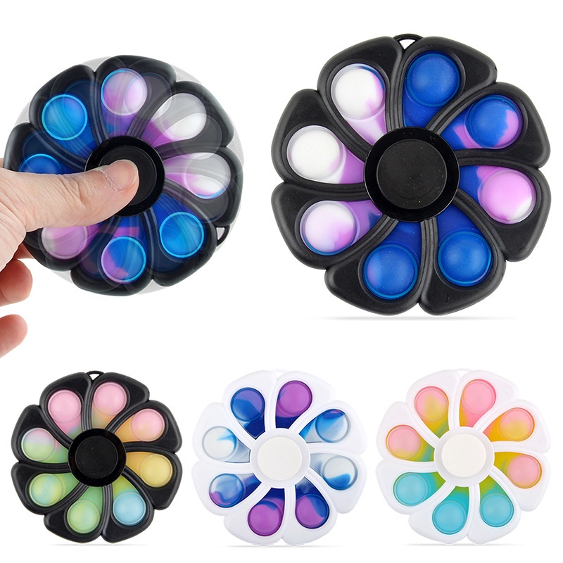 TikTok Simple Dimple Fidget Spinner Sensory Toy Pop It Bubble Fingertip ...