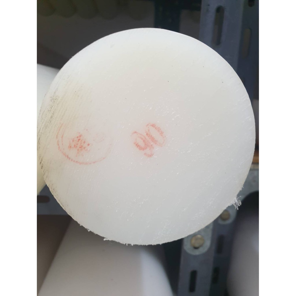 ซุปเปอร์ลีน (superlene)แท่งกลมตันหรือNYLON6 ขนาด 150mm.x1,000mm. สีขาว ...