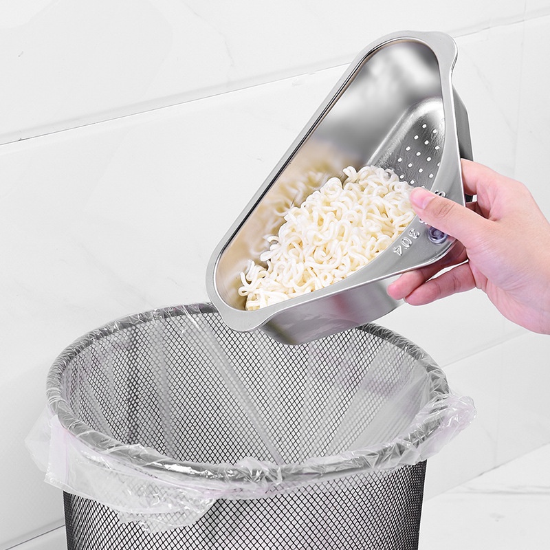 ท่อระบายน้ำ304 Stainless Steel Triangle Drain Rack Kitchen Sink Drain ...