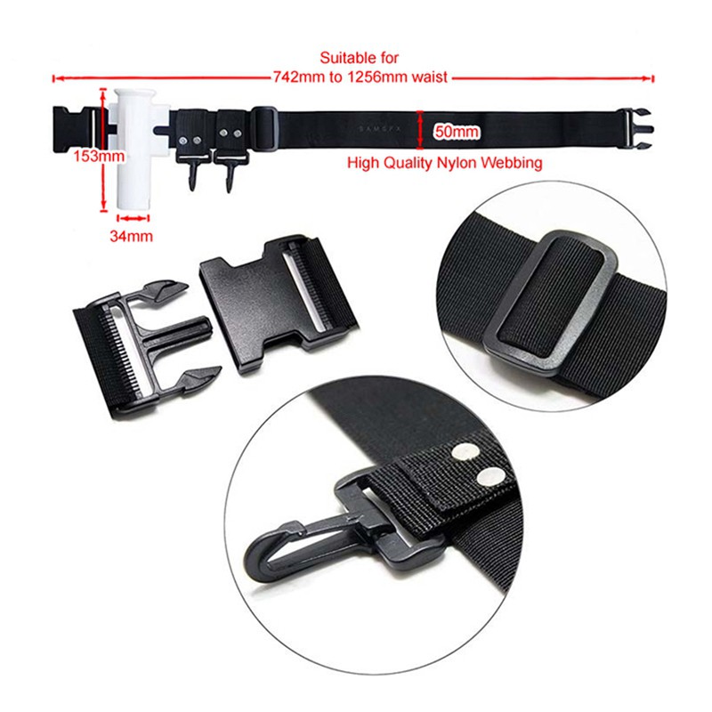 Fishing Tackle Waist Gimbal Fishing Belt Rod Holder Adjustable Stand Up ...