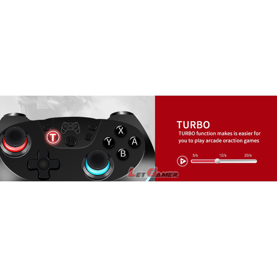 เร็วกว่าด้วย ปุ่ม Turbo Nintendo Switch Pro Controller จอยไร้สายสำหรับ ...