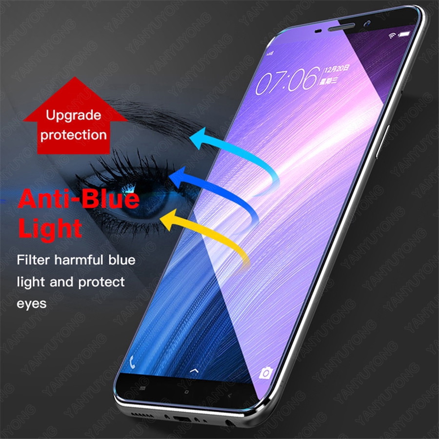 สุญญากาศ กันแสงสีฟ้า ฟิล์มกระจกเต็มจอ Anti Blue Ray Xiaomi Mi Redmi Note 6 7 8 9 Pro 9T 10 A3 A2 ...