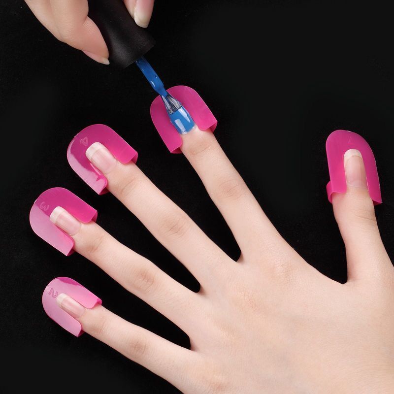 ยาทาเล็บ☞ Nail Art Overflow Clip, Nail Polish Glue Edge Anti Overflow ...
