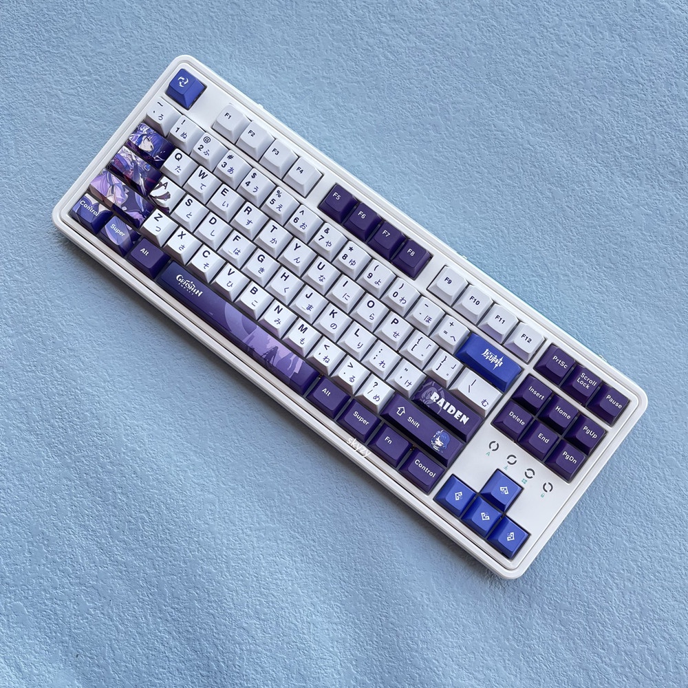 133 คีย์ Raiden Shogun Keycaps Cherry Profile Genshin Impact Beelzebub ...