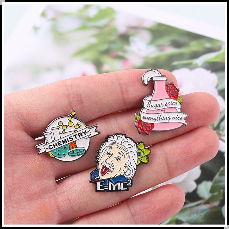 Chemistry Lab Beaker - Einstein E=mc² Brooches ★ 1Pc Enamel Pins ...