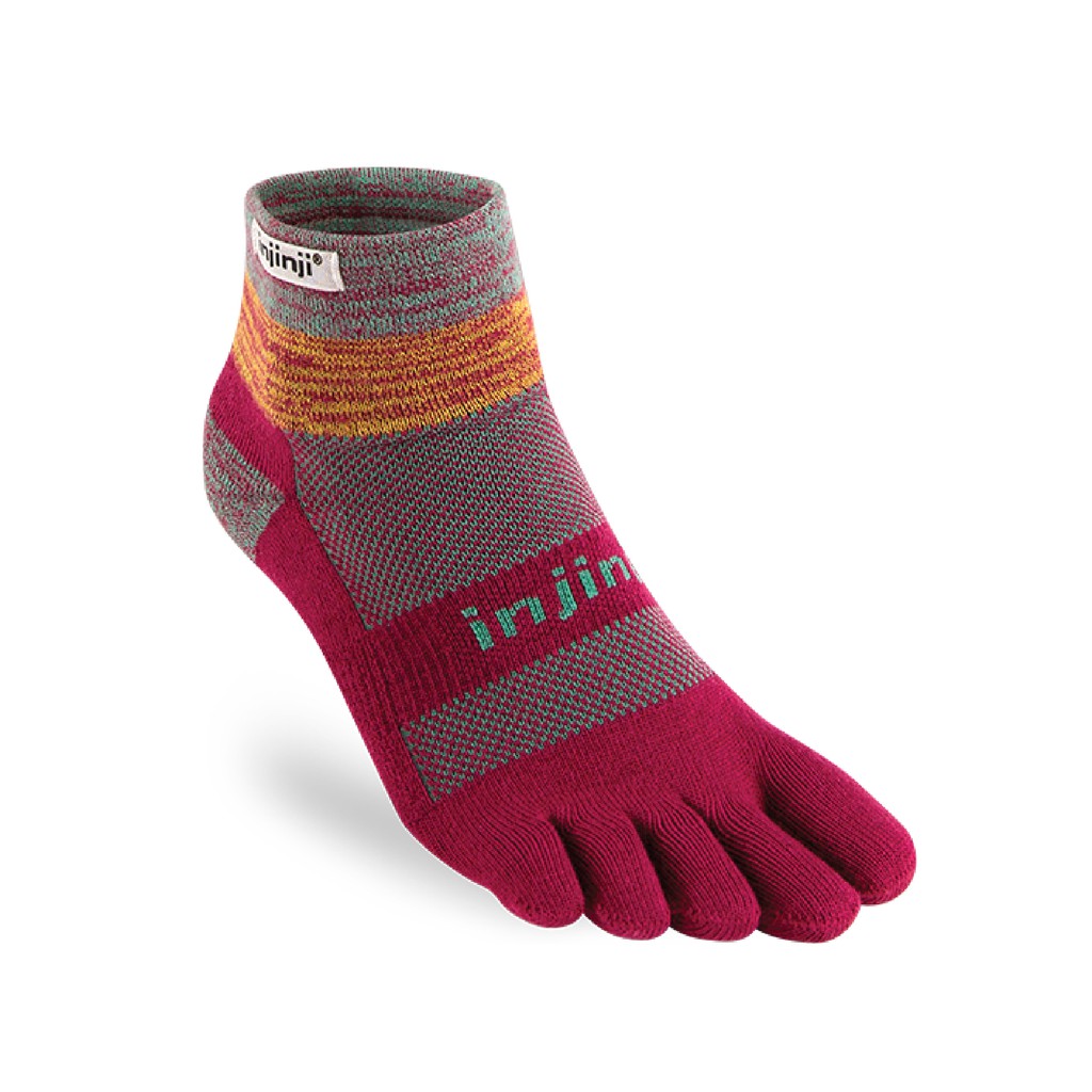 Injinji Mens Trail Mid weight Performance Toe-sock Mini-crew ถุงเท้าเท ...