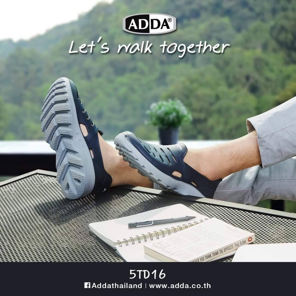 AD16.1รุ่น 5TD16M1M3 และ Adda 5TD41 ADDA 2density รองเท้าแตะ รองเท้าพื้นเบา แบบสวม ไฟล่อน (ไซส์ ...