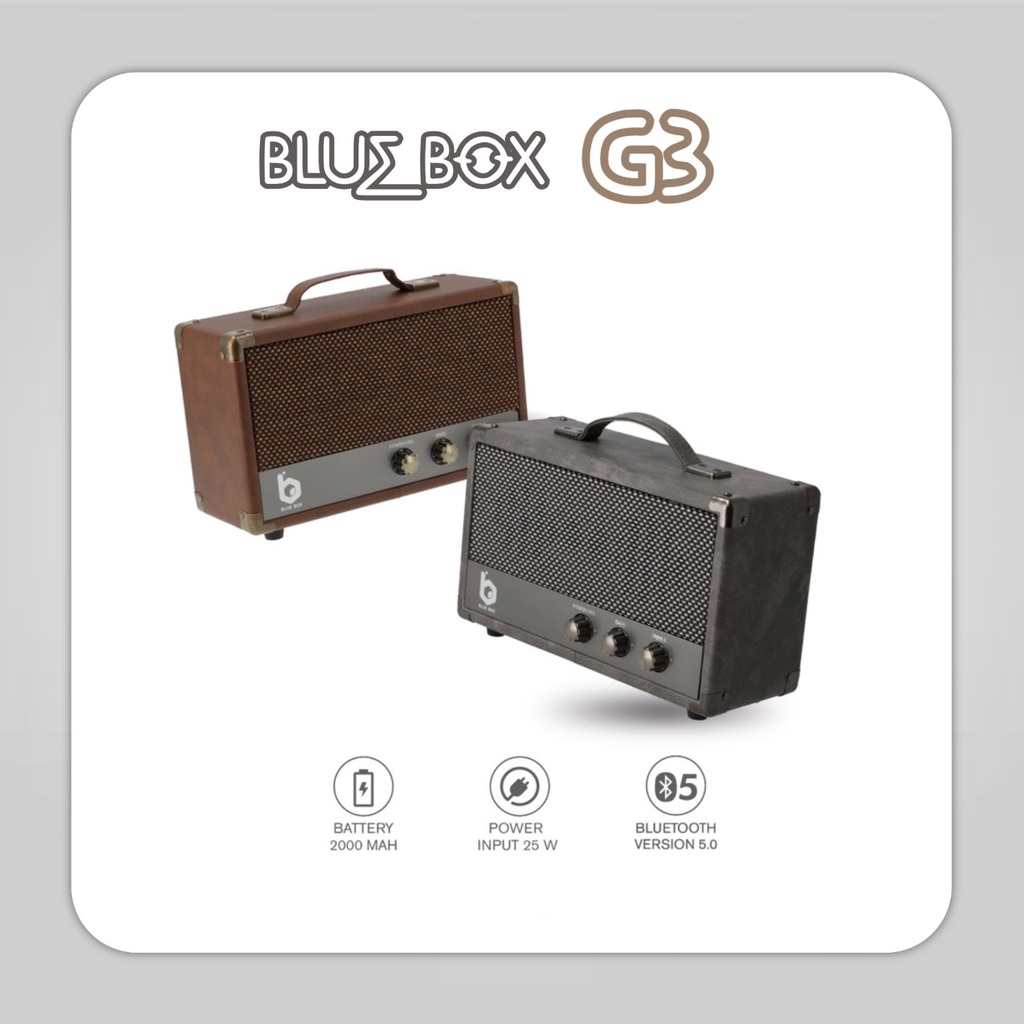 ลำโพงบลูทูธ Blue Box G3 Wooden Bluetooth Speaker สี black | Shopee Thailand