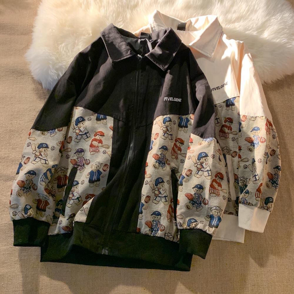 New Japanese Cute Bear Coat Women's Spring and Autumn Thin Cardigan ...