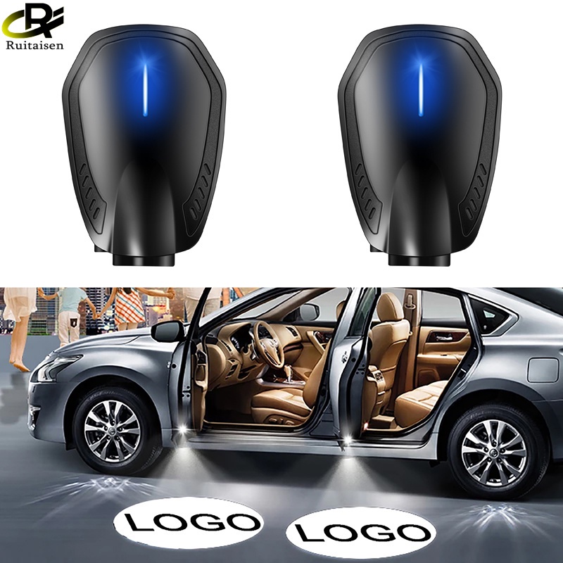 2PCS Rechargeable Led Car Door Welcome Light Wireless Car Styling Laser ...