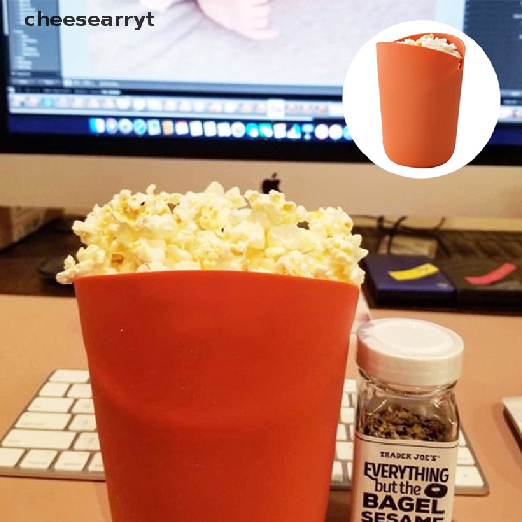 Chee DIY Popcorn Bucket Bowl Maker Lid Bowls Popcorn Microwave Silicone ...