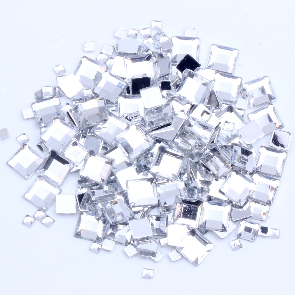 Nail Rhinestone FlatBack Stone Square 6mm 5000pcs Bulk Bag For Crafts ...
