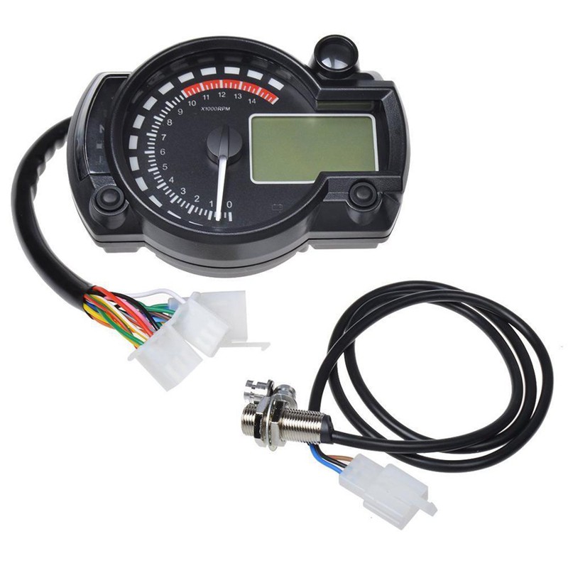 LED Motorcycle RX2N ATV LCD Digital Speedometer Tachometer Meter ...