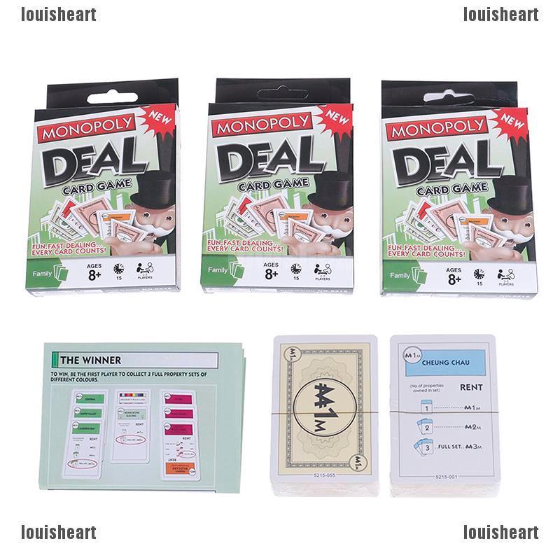 NEW 1Set Fashionable Monopoly Deal Card games English desktop game ...