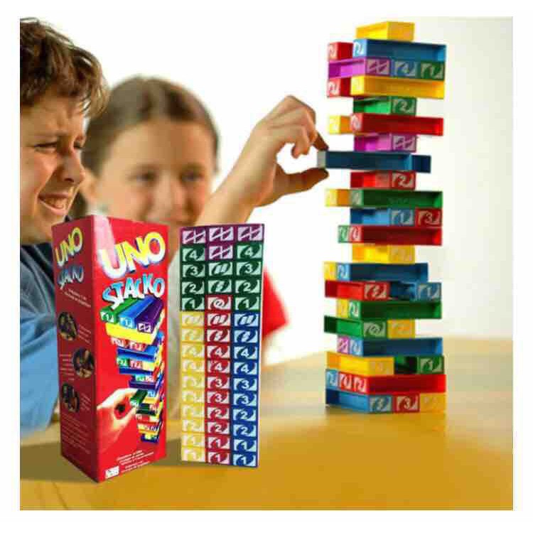 UNO STACKO BLOCK GAME X5Bq | Shopee Thailand