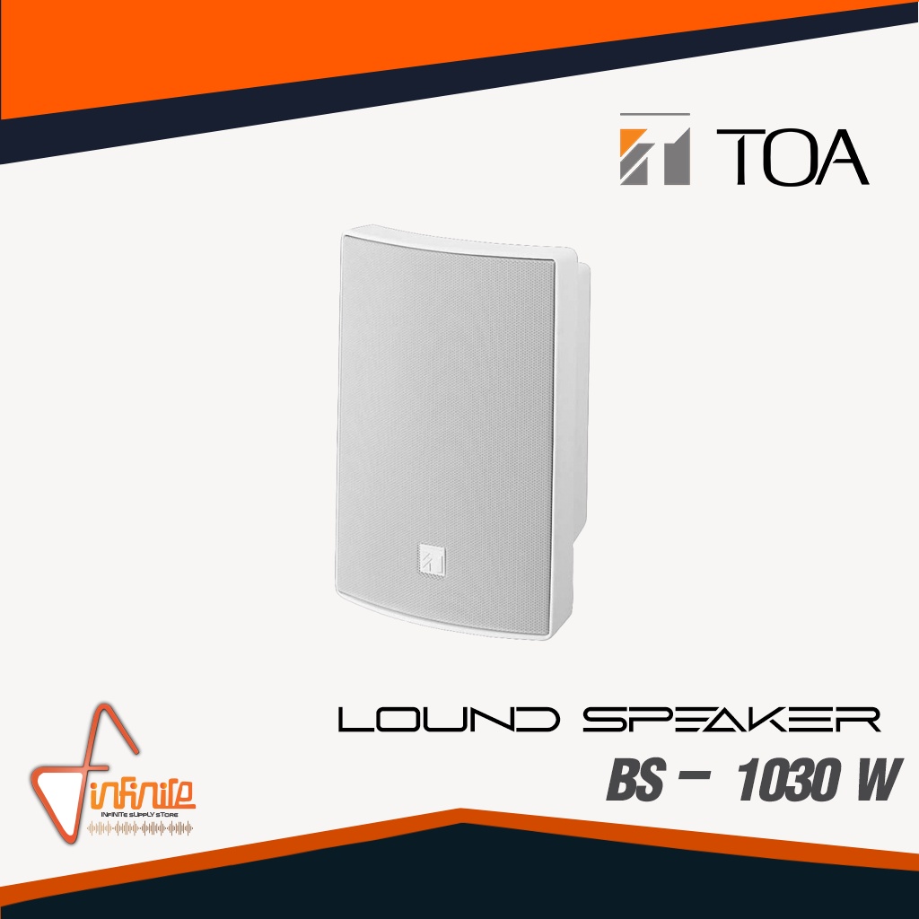 TOA BS-1030W ตู้ลำโพงติดผนัง 2-way 30W. bass-reflex system Speaker ...