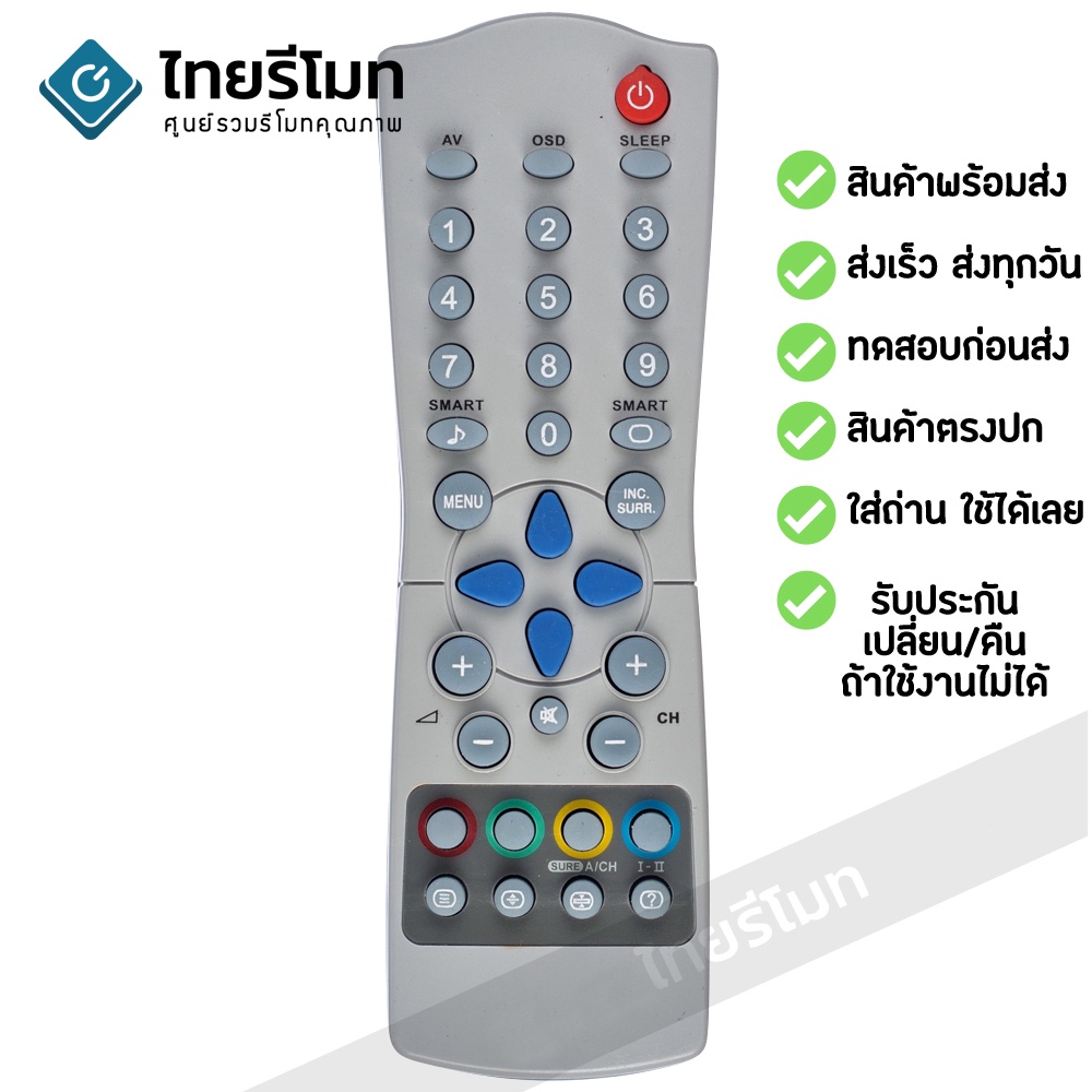 รีโมททีวี ฟิลิปส์ Philips รุ่น 3501 สีขาว รับประกันสินค้า มีเก็บเงิน ...