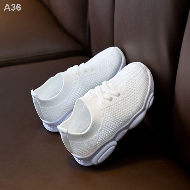 COD16T Kids White Shoes Boy Knitted Sports Sneaker Shoes Girls Mesh ...