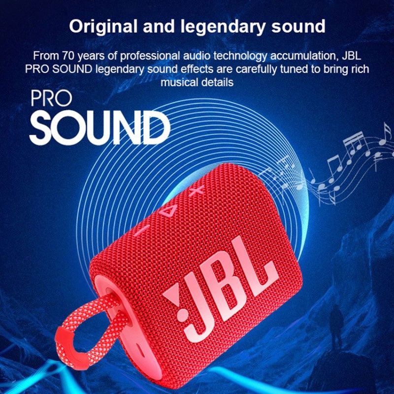 JBL GO 3 Pro Sound Stereo Bluetooth Speakers Portable Bluetooth Speaker ...