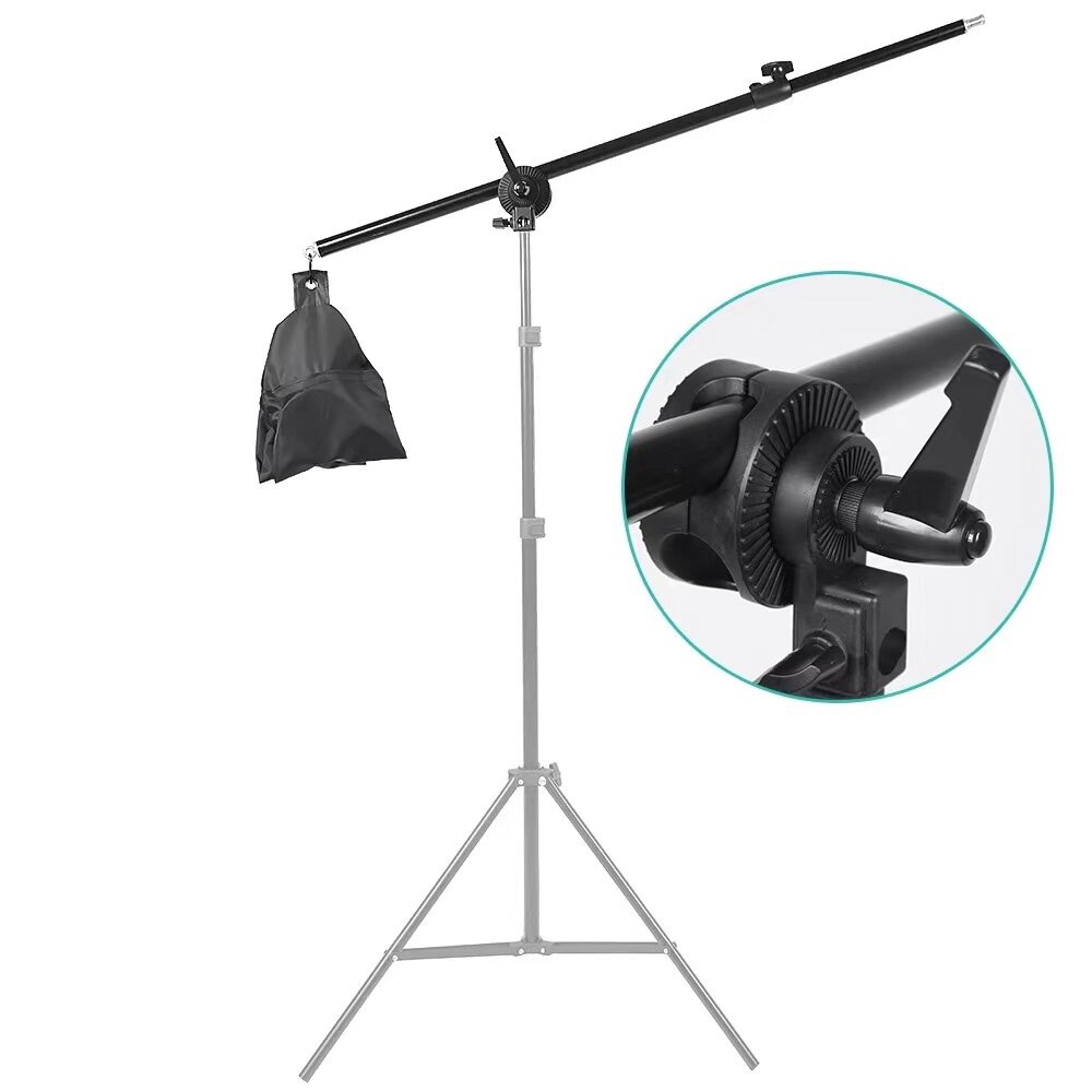 Photo Studio Overhead Boom Arm ขาตั้งไฟด้านบนพร้อมหัวจับสำหรับ Softbox ...