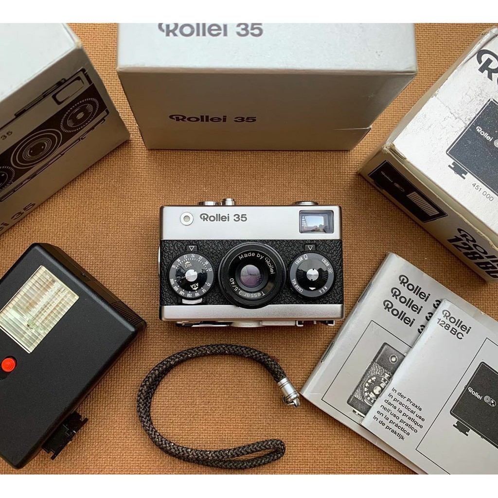 กล้องฟิล์ม Rollei 35 Boxet Rollei flash ฝาปิดเลนส์ของแท้ ...