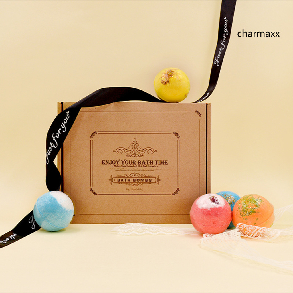 Cxsh ลูกบอลอาบน้ําเกลือน้ํามันหอมระเหยให้ความชุ่มชื้น 12 ชิ้น / ชุด ...