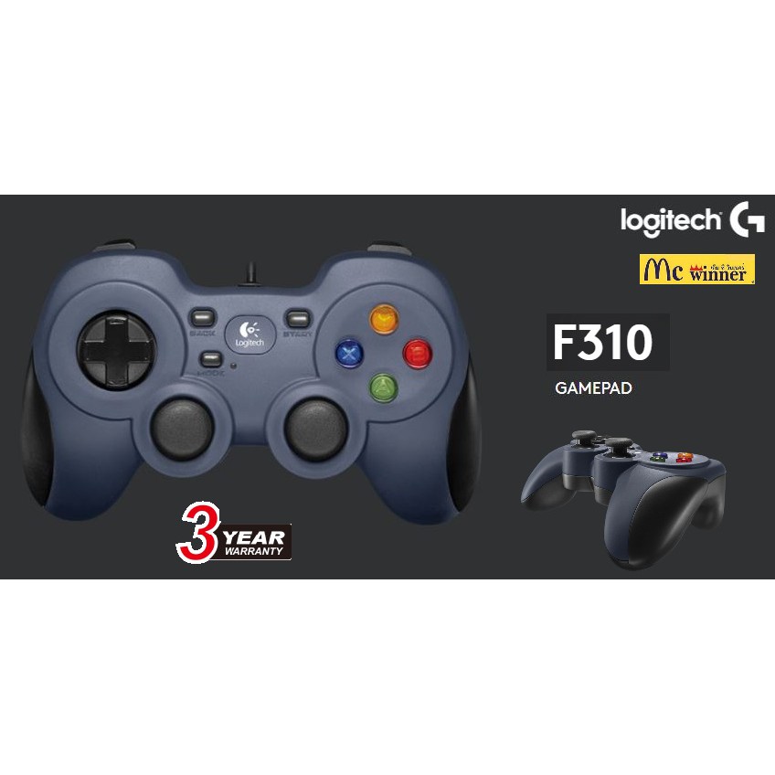 JOYSTICK (อุปกรณ์ช่วยในเกม) LOGITECH GAMING GEAR CONTROLLER F310 ...