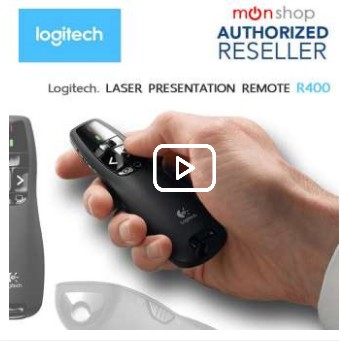 ส่งฟรี Logitech Wireless Presenter R400 (สีดำ) ของแท้ ประกันศูนย์ 3 ปี ...