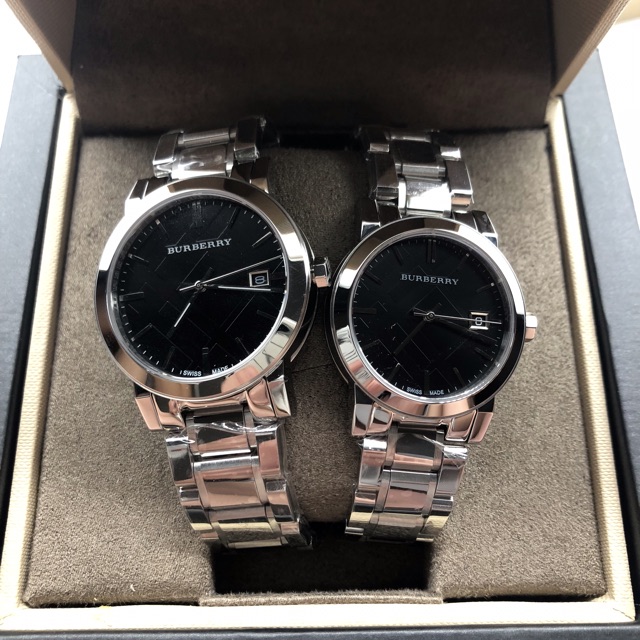 Burberry city black dial silver พร้อมส่ง3ไซส์ ️ bu9101 - wp.brandname ...