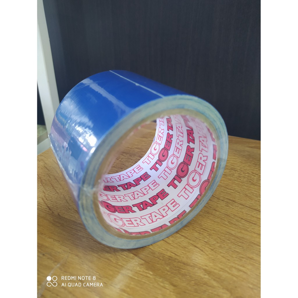 Tiger Tape เทปผ้า เทปแลคซีน กว้าง 3 นิ้ว ยาว 8 หลา สีน้ำเงิน | Shopee ...