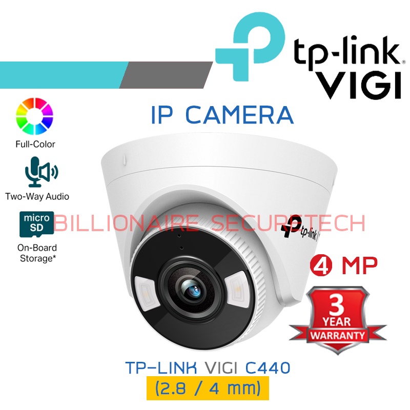 ️กล้องวงจรปิดไร้สาย️TP-LINK (VIGI C540-W) 4MP Outdoor Full-Color Wi-Fi ...