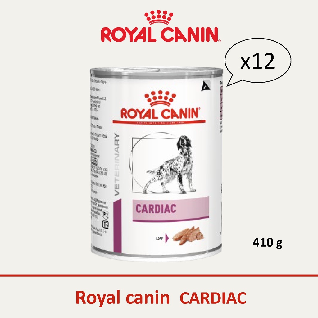 [ยกแพ็ค12กป.] Royal Canin Cardiac อาหารเปียกสุนัข โรคหัวใจ กระป๋อง 410g. (1แพ็ค12กป.) จำกัด1คำ ...