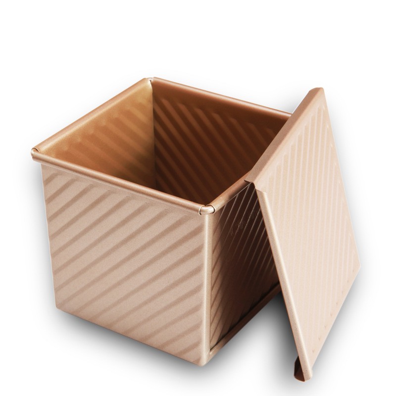 Water Cube 250G Non-stick Sliding Cover Corrugated Plain Toast Box ...