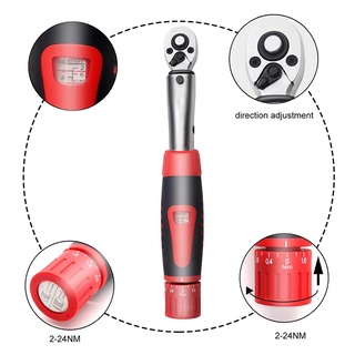 [new]WISRETEC Torque Wrench 1/4Inch Socket Set 2-24Nm Torque Tool Kit ...