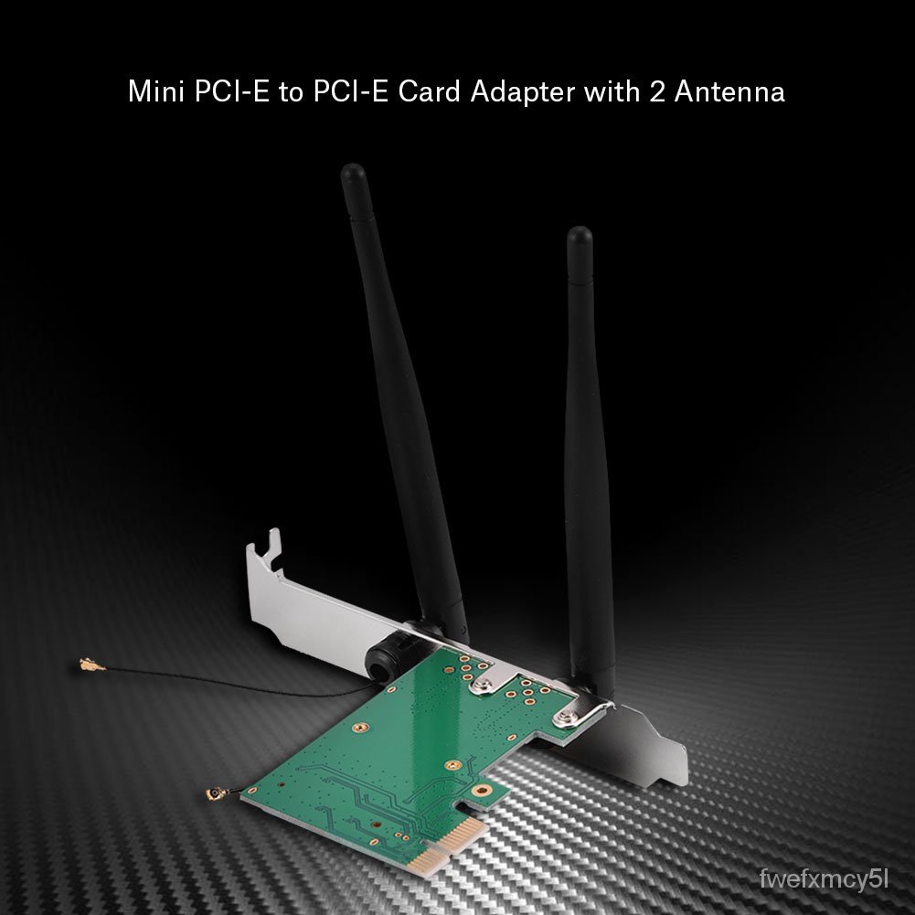 Special offerMini PCI-E to PCIE Card Adapter2 Antennas Wireless Card ...