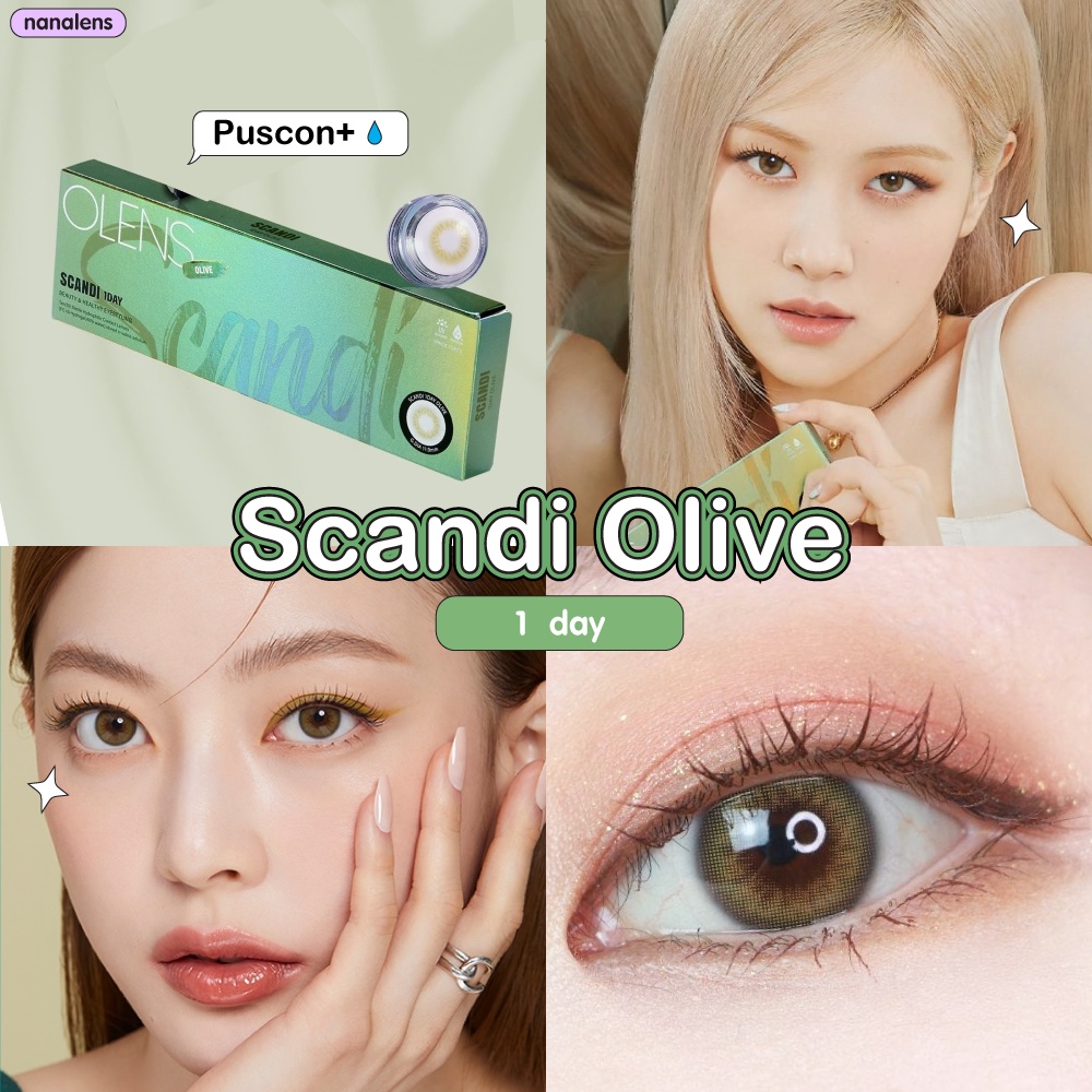 Olens รุ่น Scandi 1 Day สี Olive คอนแทคเลนส์รายวัน 5 คู่ - nanalens_official - ThaiPick