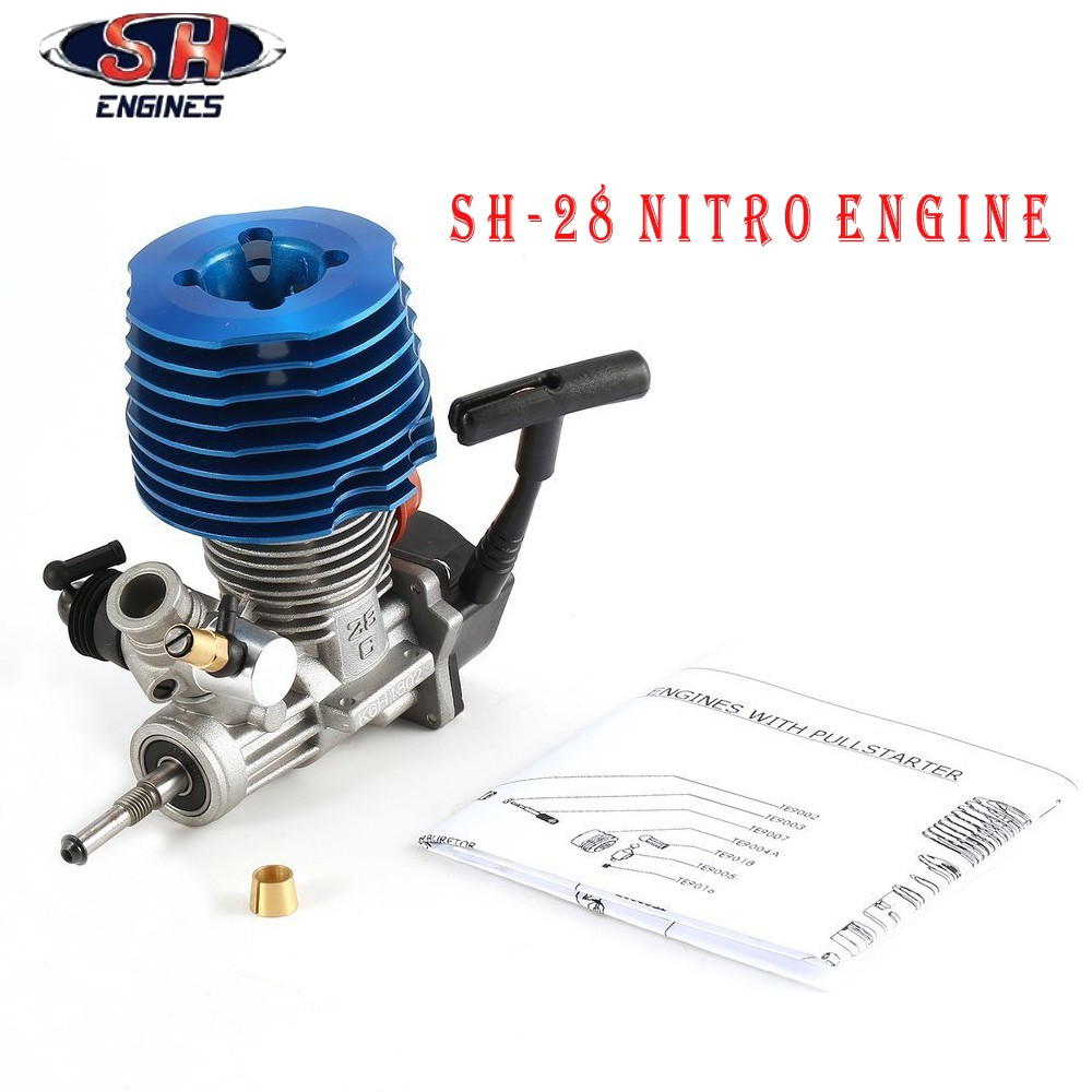 SH-28 Nitro Engine M28-P3 3.8hp 33000rpm 4.57CC Pull Starter For HSP 18 ...