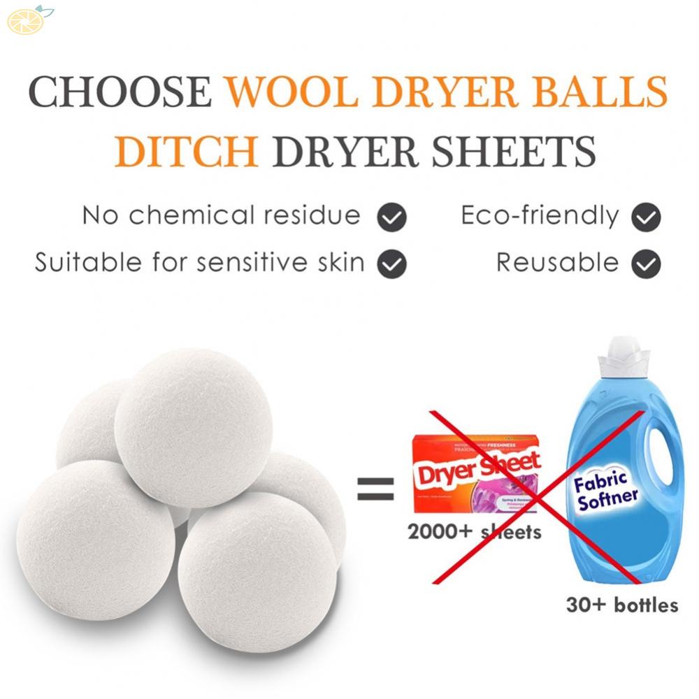 VARSTRWool Dryer Ball 6cm Dry Kit Cleaning Wool Natural Sheep ...