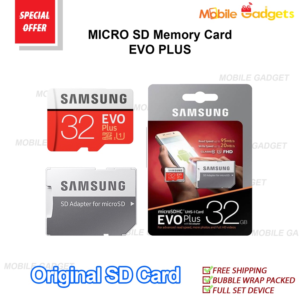 Samsung Original Micro SDHC Evo Plus Class 10 with Adapter 3264128256 ...