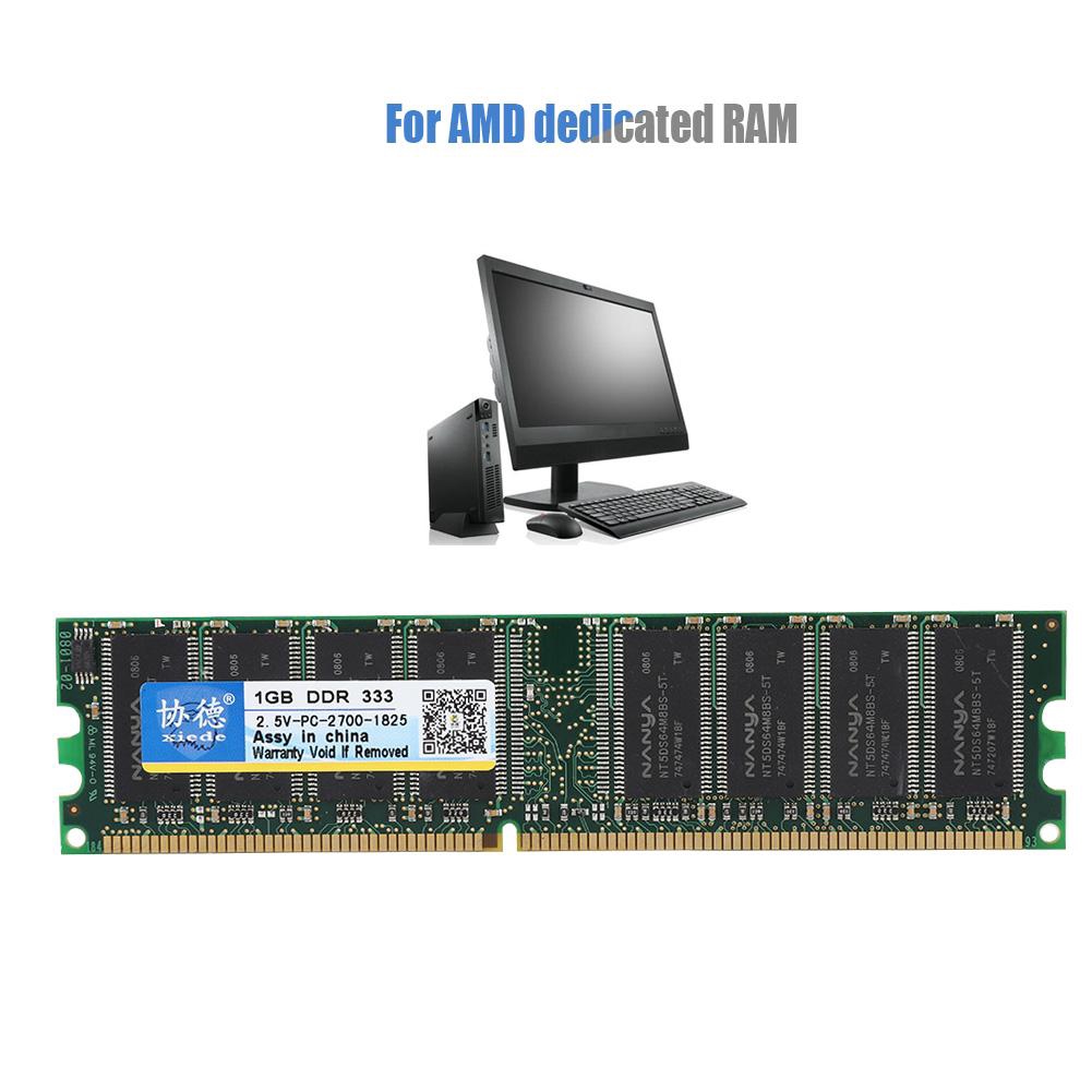Xiede 184 Pin โมดูลหน่วยความจํา Ddr 333 1 G Desktop Amd Dicated Ram ...