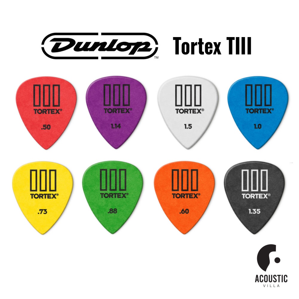 ปิ๊กกีตาร์ Dunlop Tortex TIII Picks (462) | Shopee Thailand