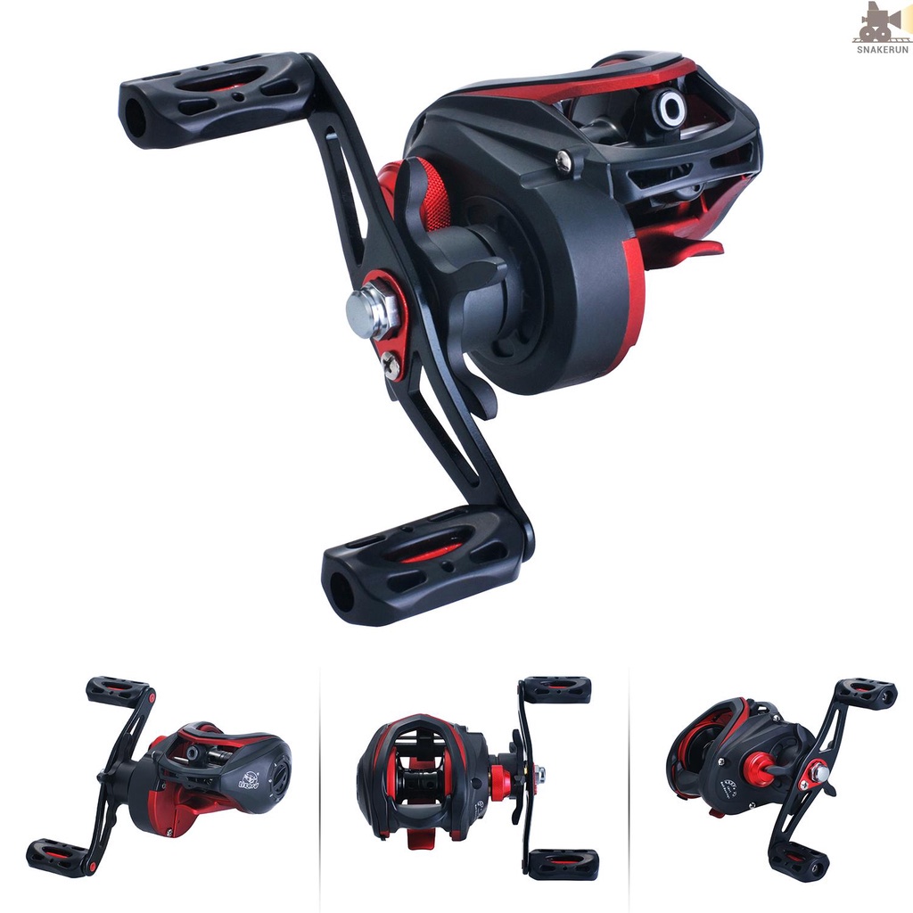 Snakerun High Speed 8.1:1 Gear Ratio Baitcast Fishing Reel 19+1 Ball Bearings Baitcasting ...
