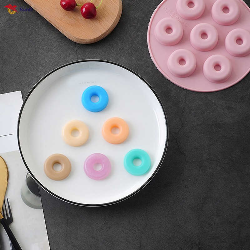 7 Cavity Silicone Doughnut Mold Round Cake Mold DIY Dessert Mold High ...