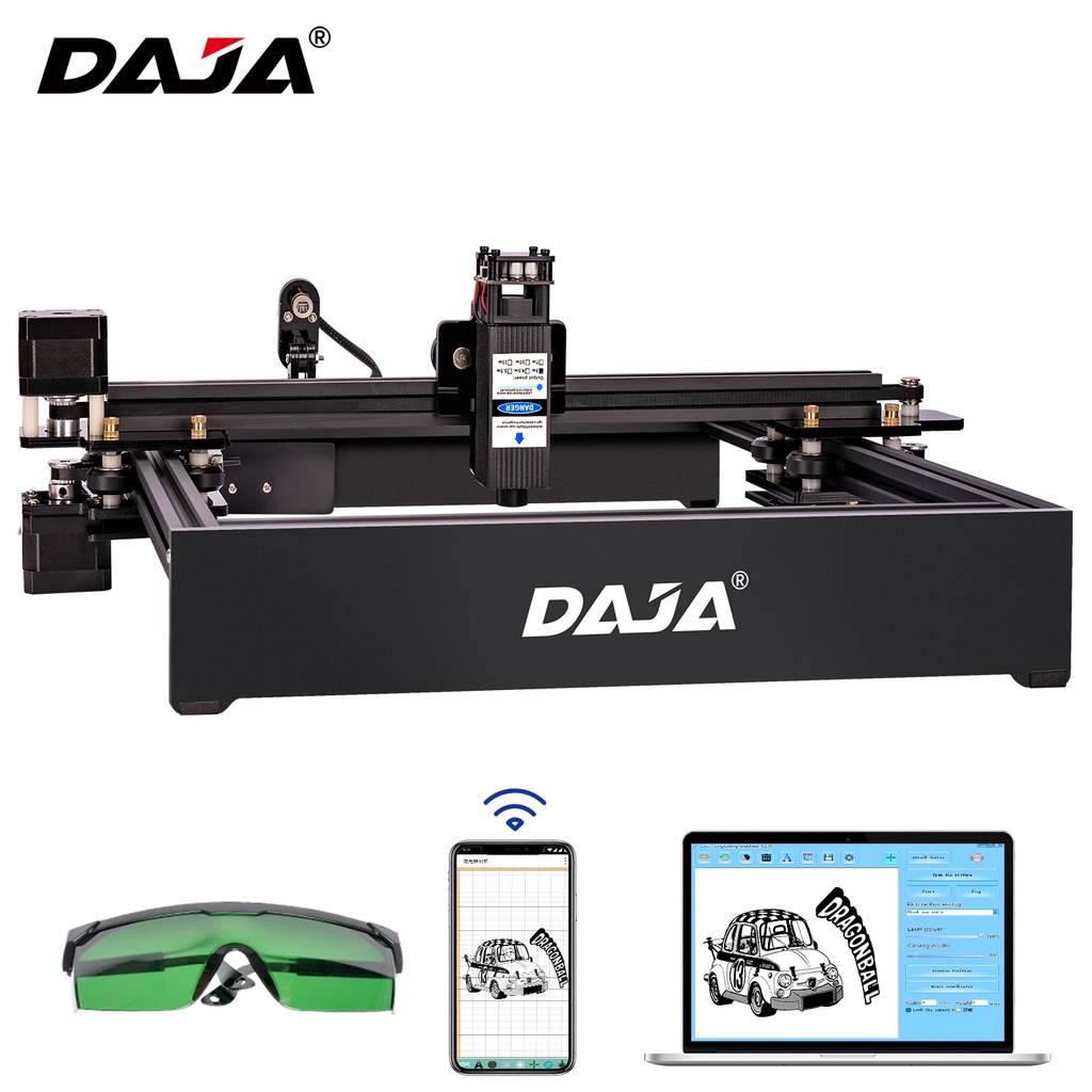 Daja laser engraver machine small automatic laser marking trademark ...