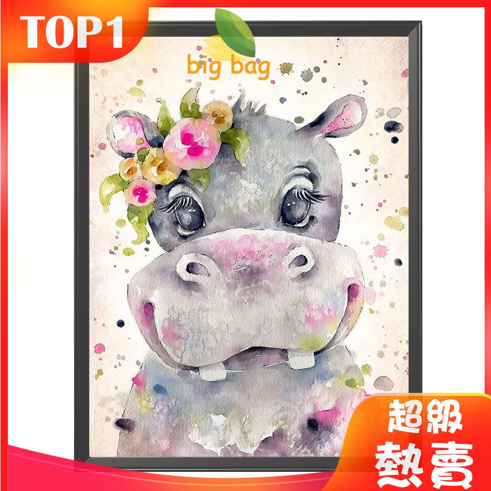 เสื้อผ้าฝ้ายปักลายฮิปโป 11ct 3 Strands ขนาด 40x50ซม - bigbag9.th - ThaiPick