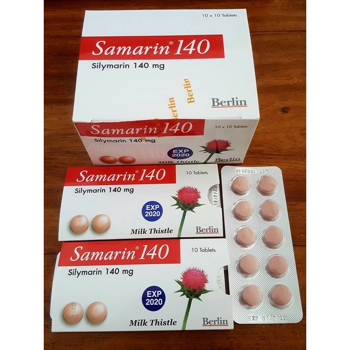Samarin 140 mg สกัดจาก milk thistle ซามาริน มิลค์ทิสเซิล บำรุงตับ สุนัข ...