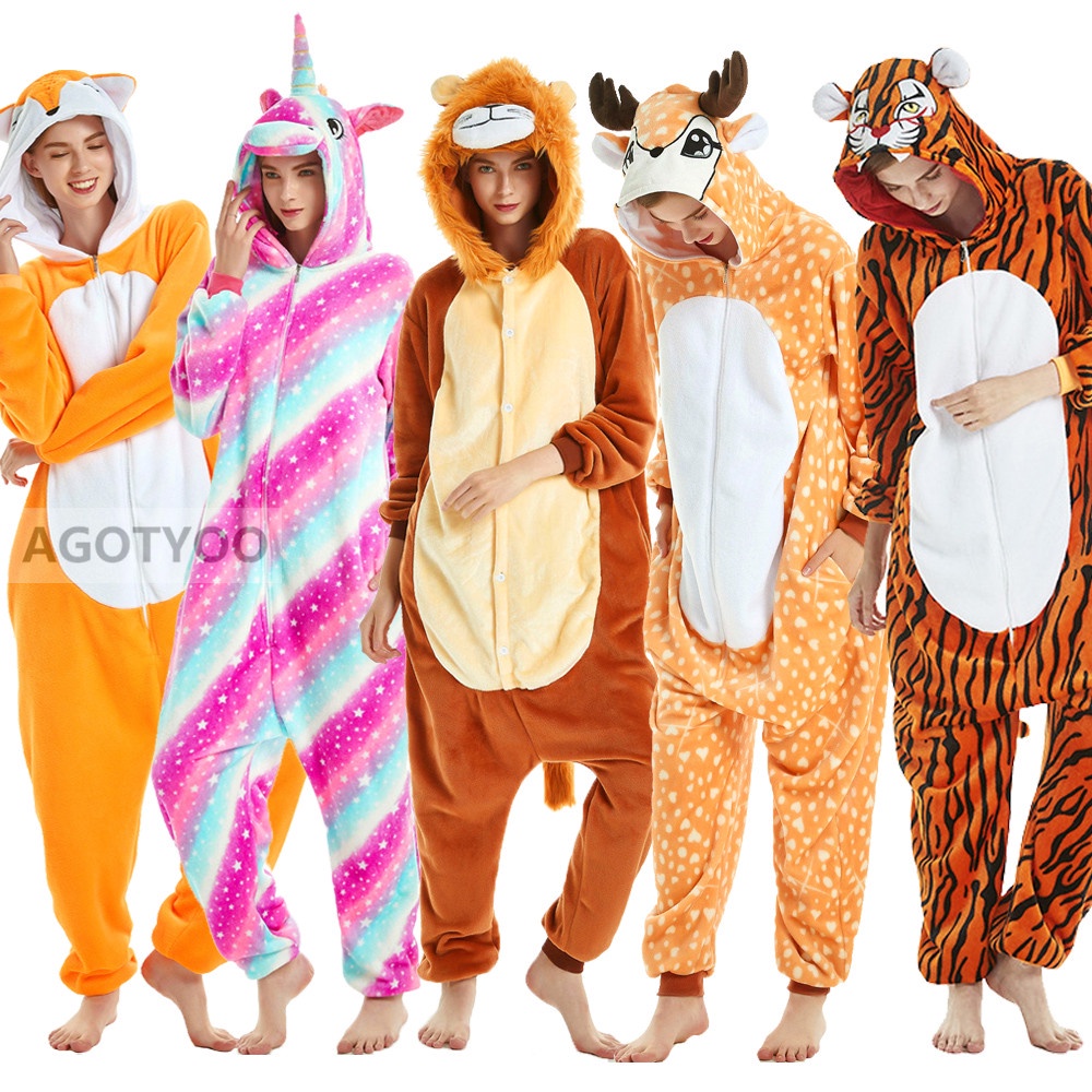 Ready StockUnicorn Pajamas Adult Animal Onesies for Women Men Couple ...
