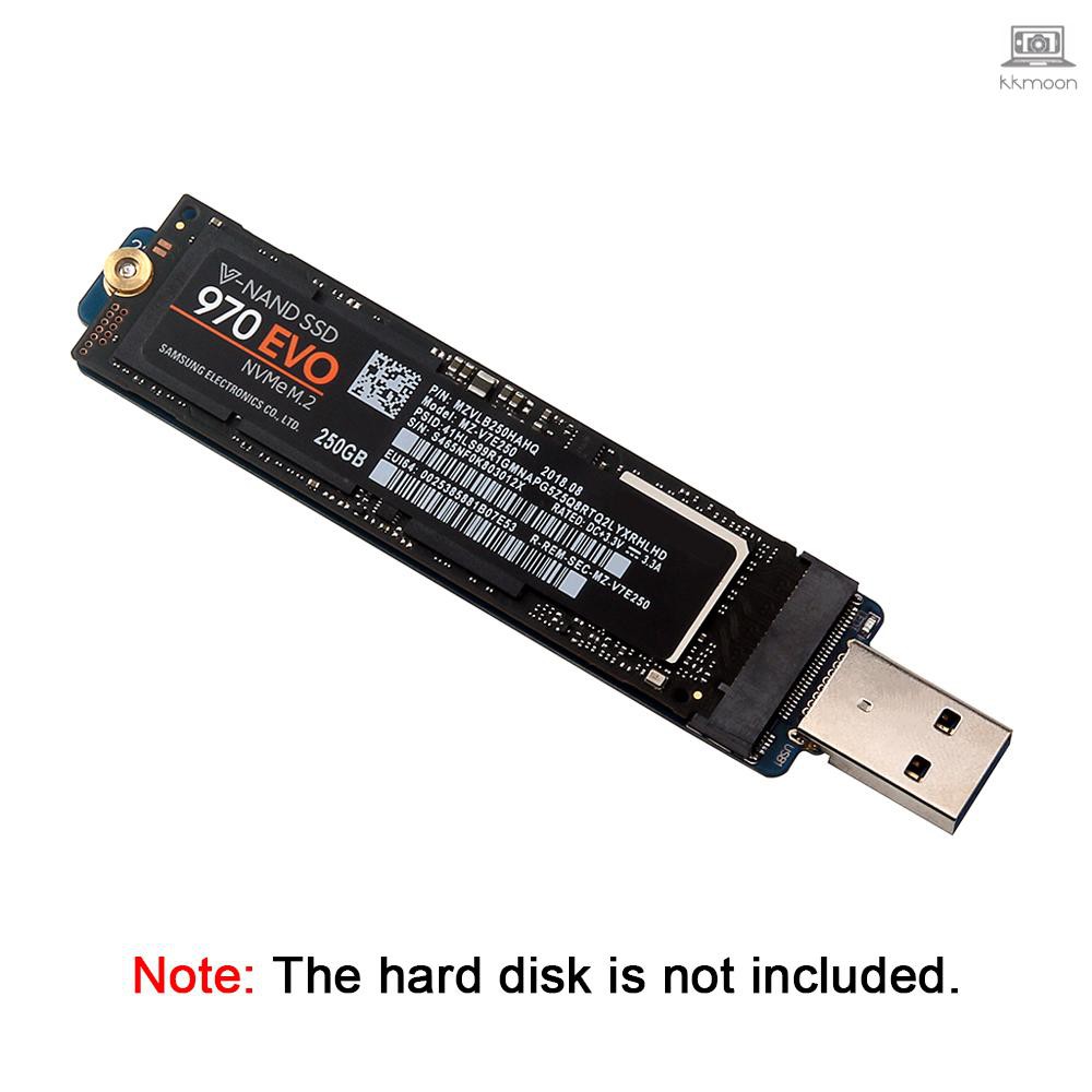 M.2 NVME to USB 3.0 Adapter M2 NGFF PCIE SSD Adapter Card Portable Hard ...